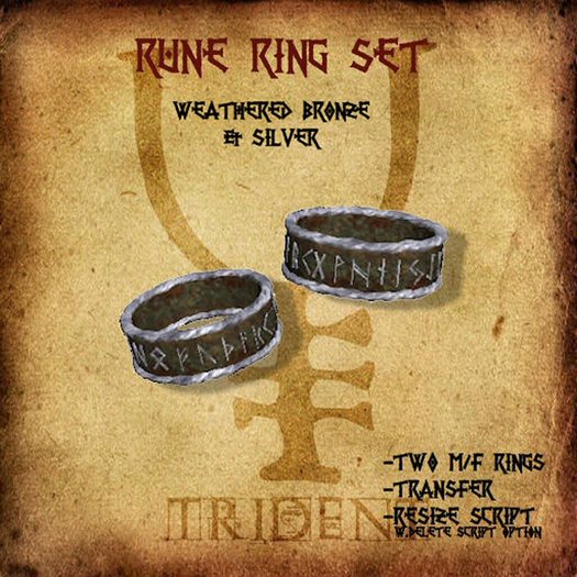 Second Life Marketplace - Rune Rings Set [Bronze]